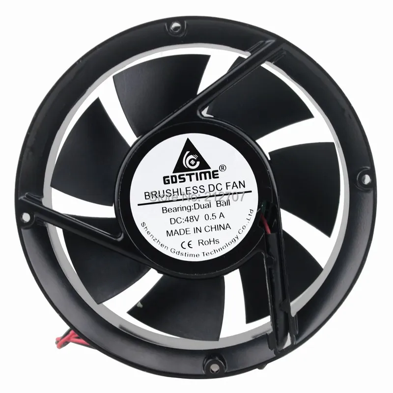 Gdstime DC 48V 0.5A 17CM 17251 캐비닛 더블 볼 베어링 냉각 팬, 170MM, 172*150*51MM|cooling fan|170mm fanball ...