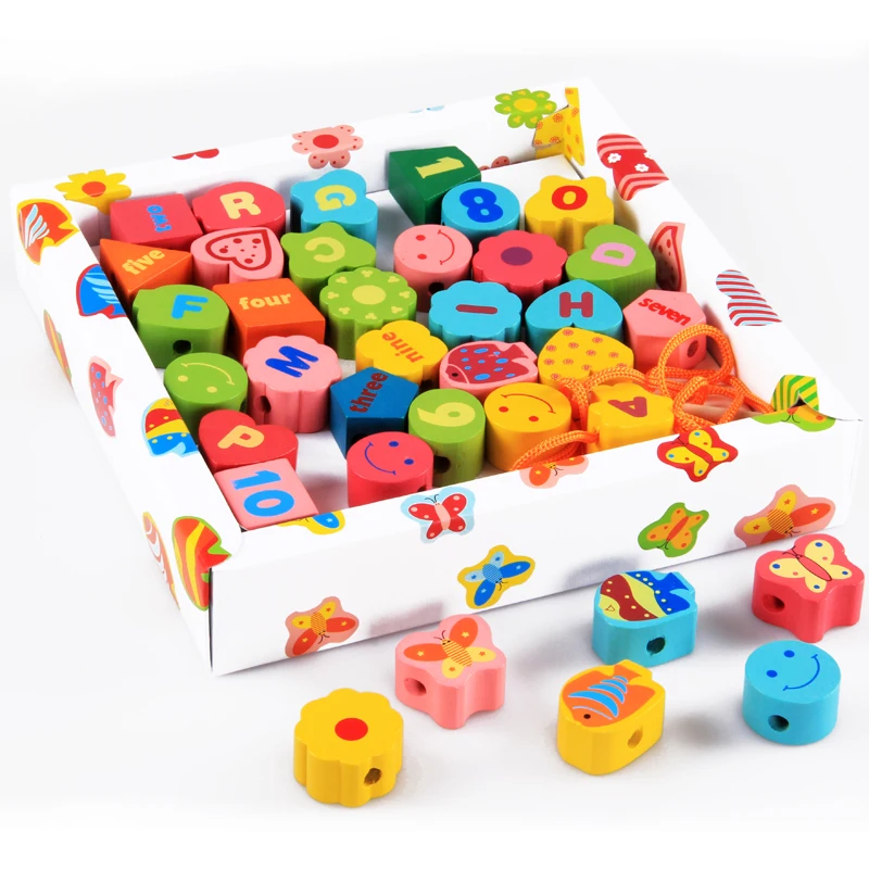2016 New Arrival Kids Gardon Beads Blocks Toys Letter Number for ...