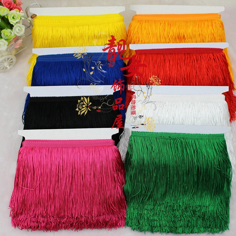 10Meter Long 15CM Polyester Tassel Fringe Trim Lace Yarn Ribbon Cord ...