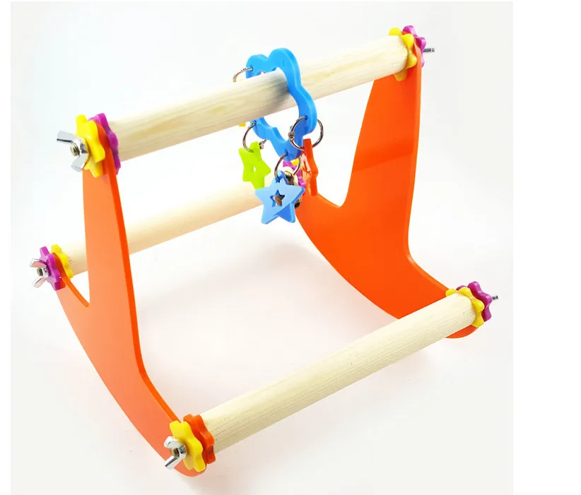 Pet birds Parrot toys swing bar rocking chair seesaw elevated station ...