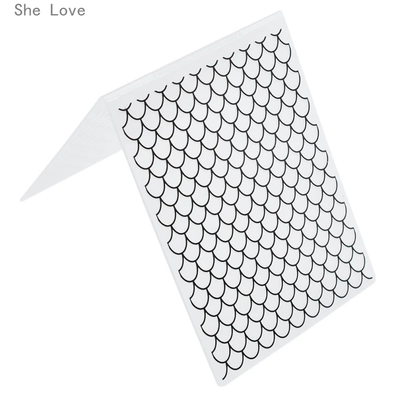 Chzimade-Fish-Scales-Plastic-Template-Embossing-Folder-For-Scrapbooking ...