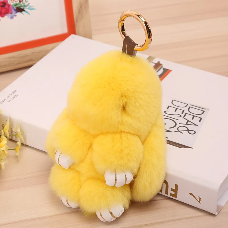 Plush Keychains Rabbit Plush Real Rex Cute Rex Rabbits Plush Pendant ...