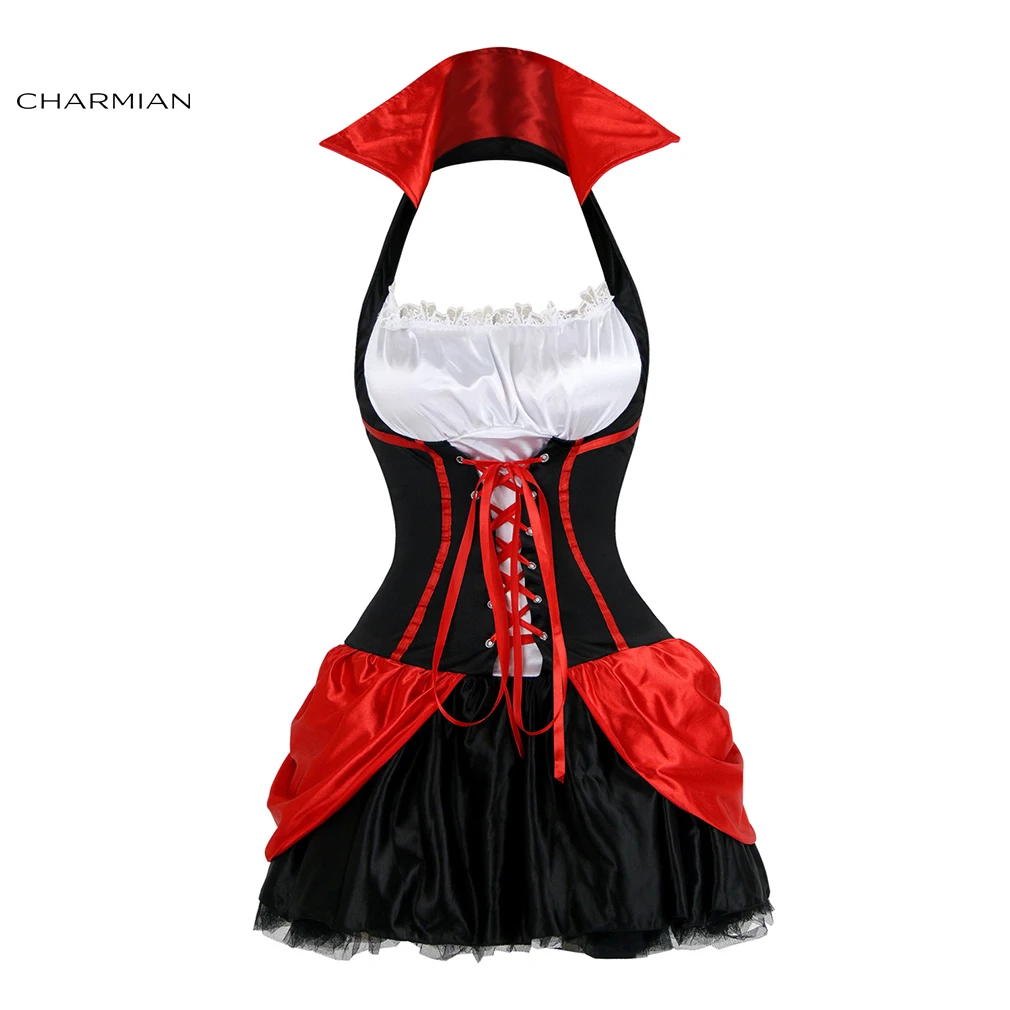 Charmian Sexy Vampire Halloween Costume for Women Adult Gothic Black ...
