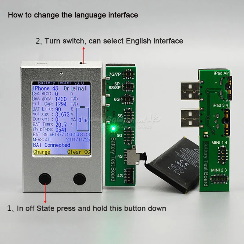 Mobile phone battery tester repairing tools battery test box for iPhone ...