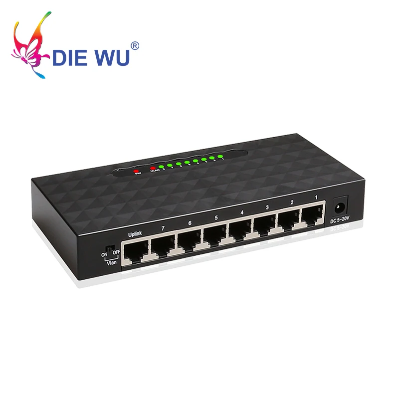 8 Ports 10/ 100 /1000 Mbps Gigabit Ethernet Network Switch High ...