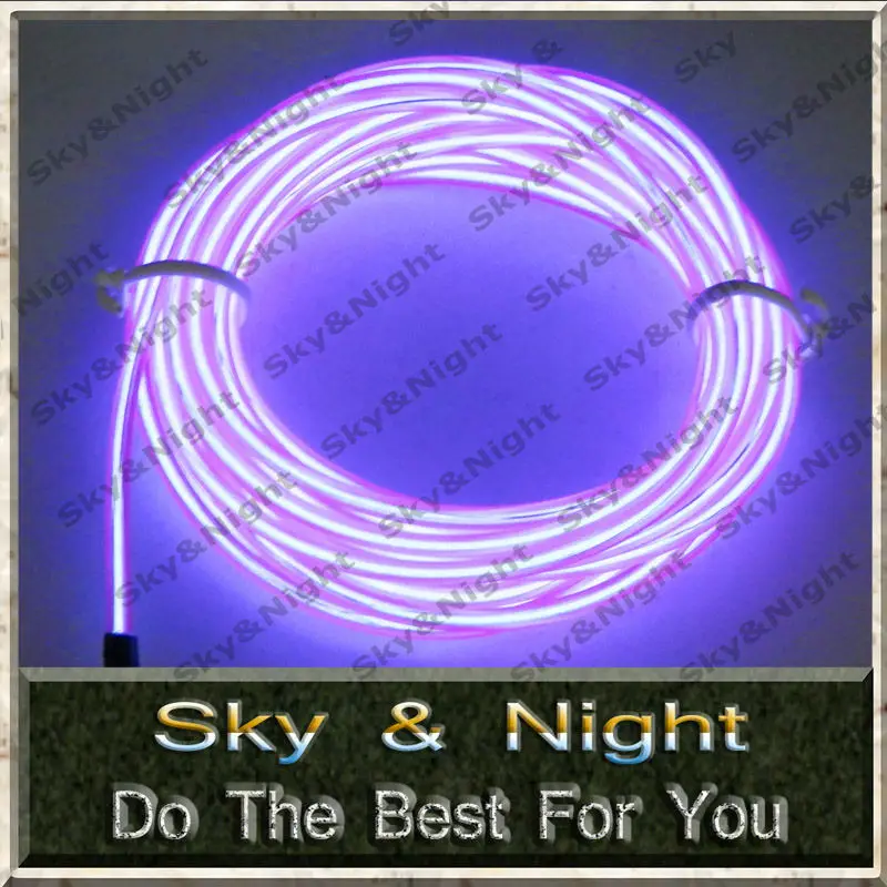 Purple Neon EL Wire Rope Tube +3V Controller For Party Wedding ...