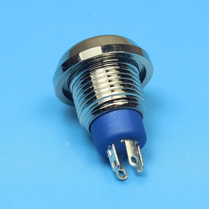 1213 12mm dia Metal material momentary unlite Pin terminal 4Pin ...