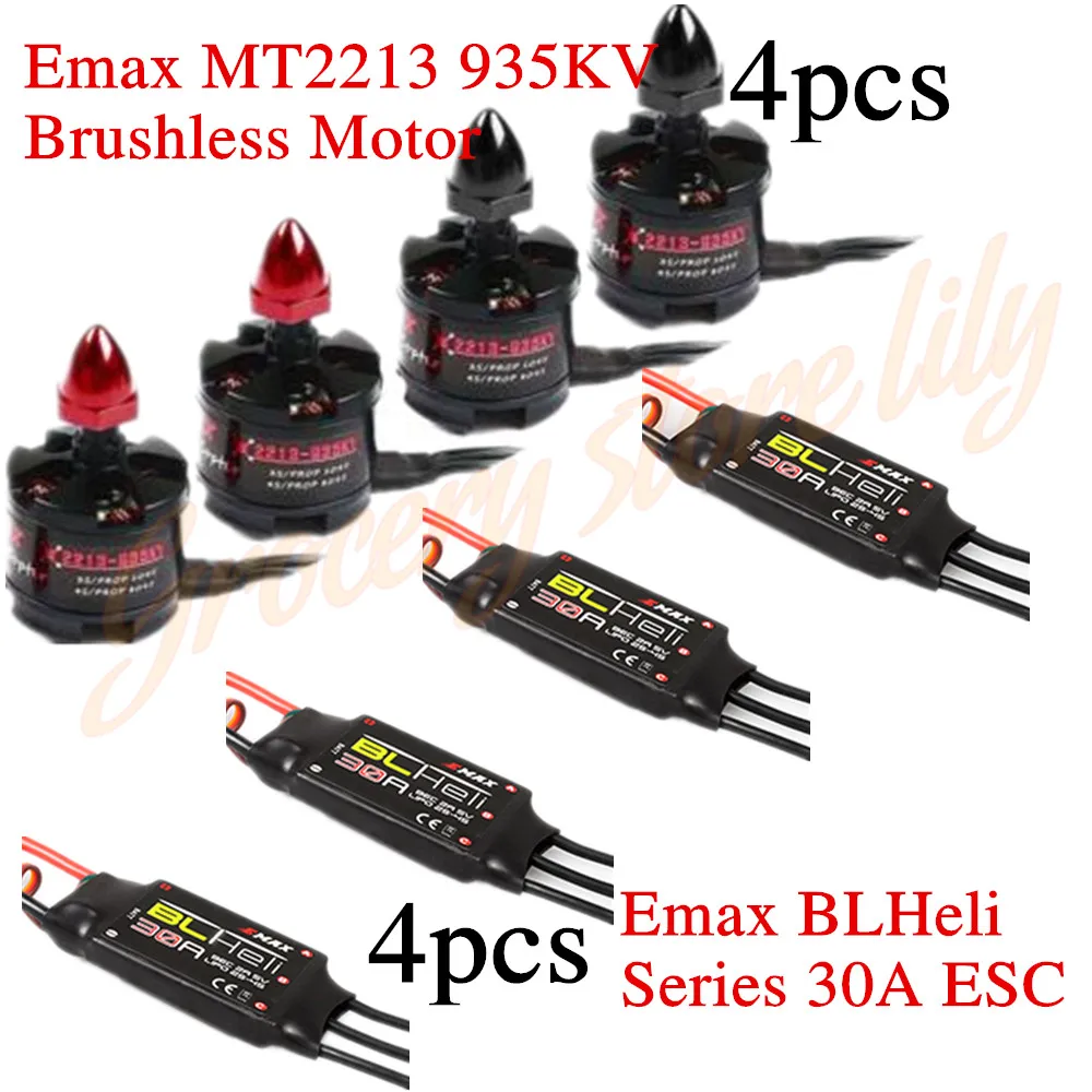 EMAX MT2213 935KV Brushless Motor+ EMAX BLHeli Series 30A ESC for F450 ...