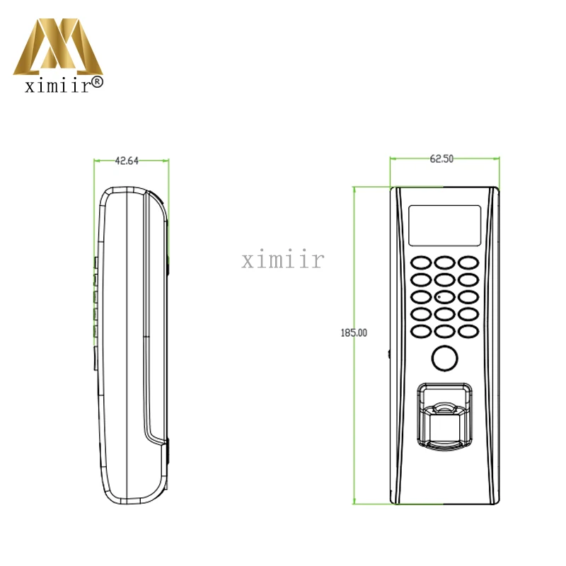 ZK IP65 waterproof TF1700 fingerprint access control with RFID card ...