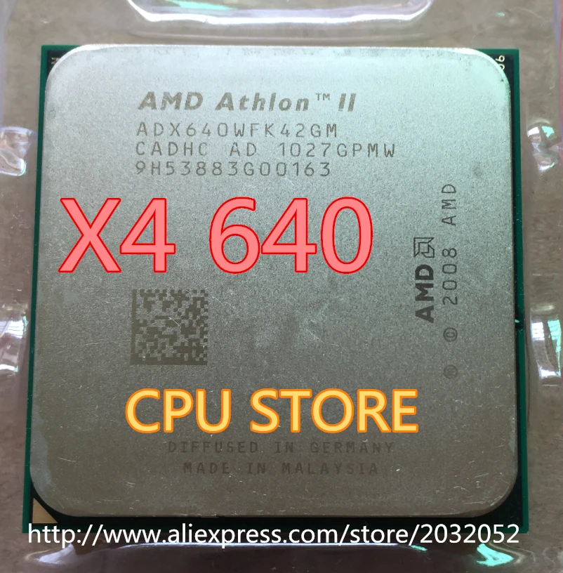 AMD Athlon II X4 640 3GHz AM3 938 pin procesador Dual Core 2M Cache 45nm CPU de escritorio ...