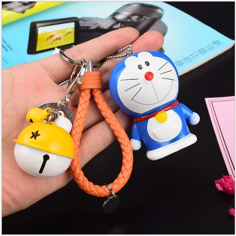 Doraemon Anime Doll Keyring With Bell & Strap - KawaiiMerch.com