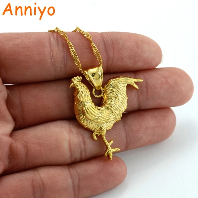 Anniyo Gold Color Chicken Necklace for Women/Girl,Fashion Rooster ...