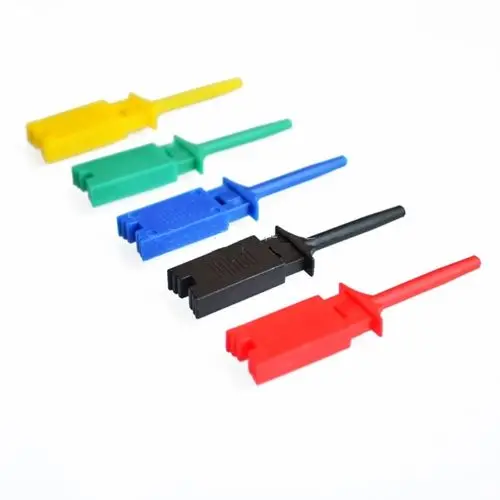 5 Pcs New 5 Colours Hook Clip Mini Grabber Test Probe for SMD IC ...
