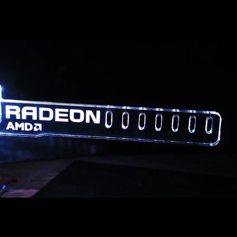 White Radeon AMD Cool LED Luminous Computer Office Main Box HIS ...