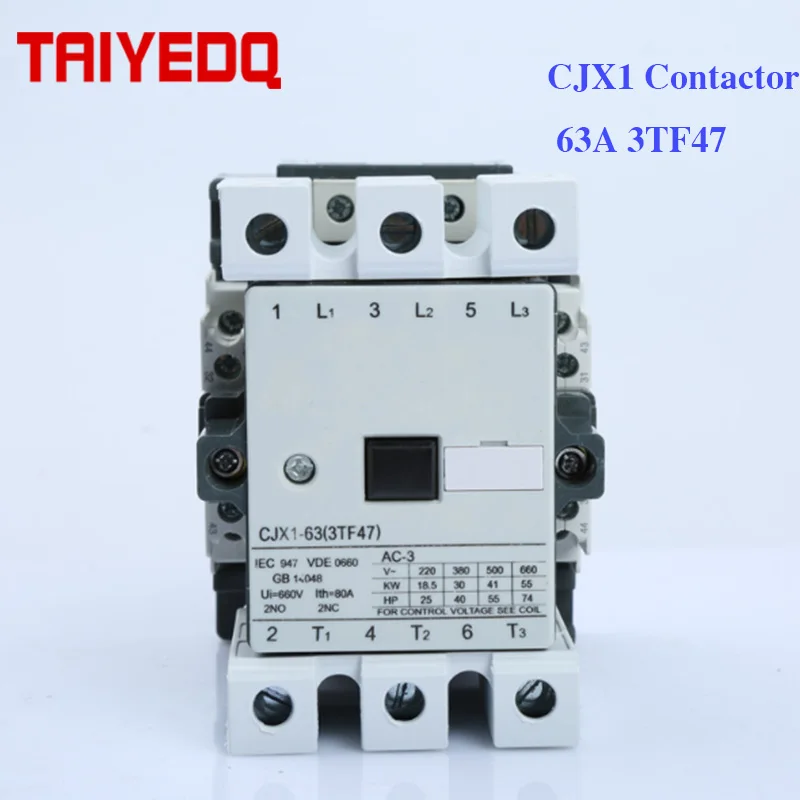 CJX1-63A-AC-Contactor-CJX1-63-22-3TF47-Electric-Magnetic-Contactor ...