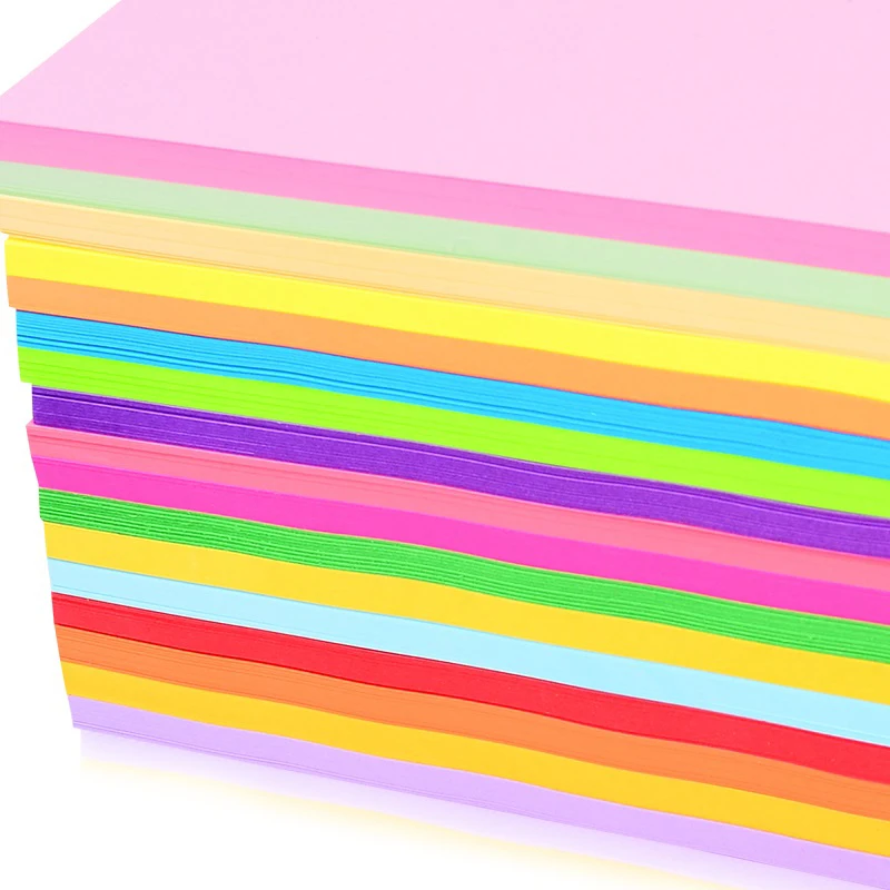 100 sheets Colored A4 Copy Paper 80g Multicolour Uncoated Paper 12 ...