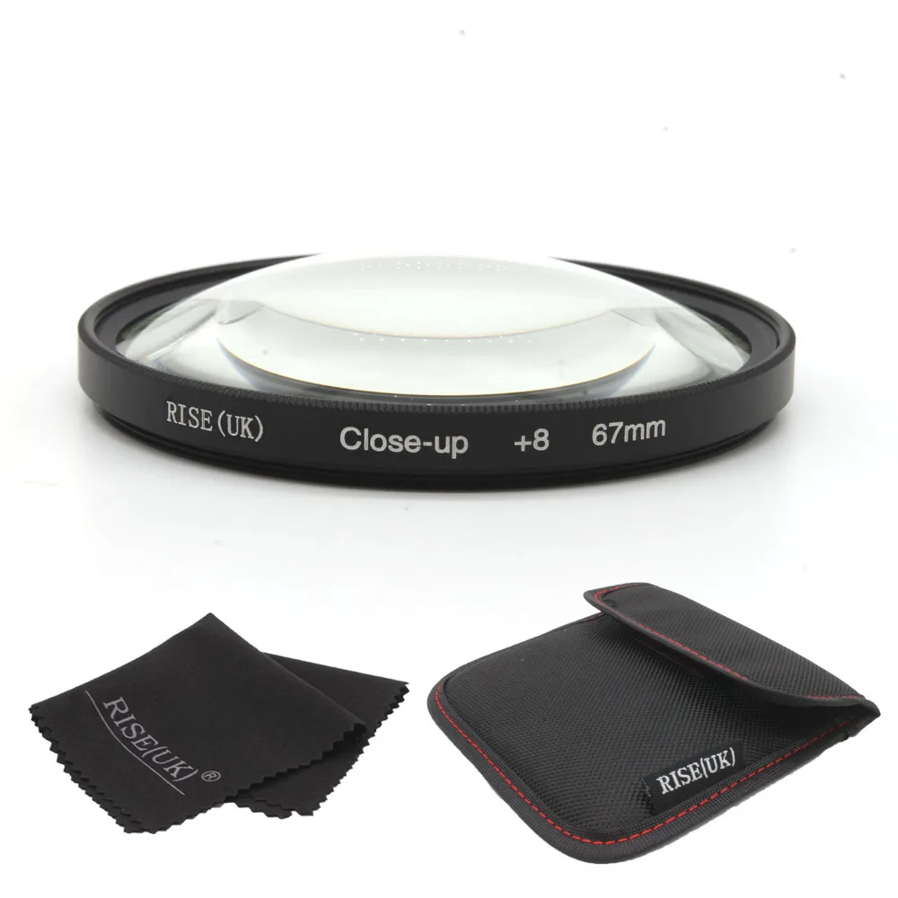RISE(UK) 67MM Macro Close Up +8 Filter for Canon & Nikon DSLR-in Camera ...