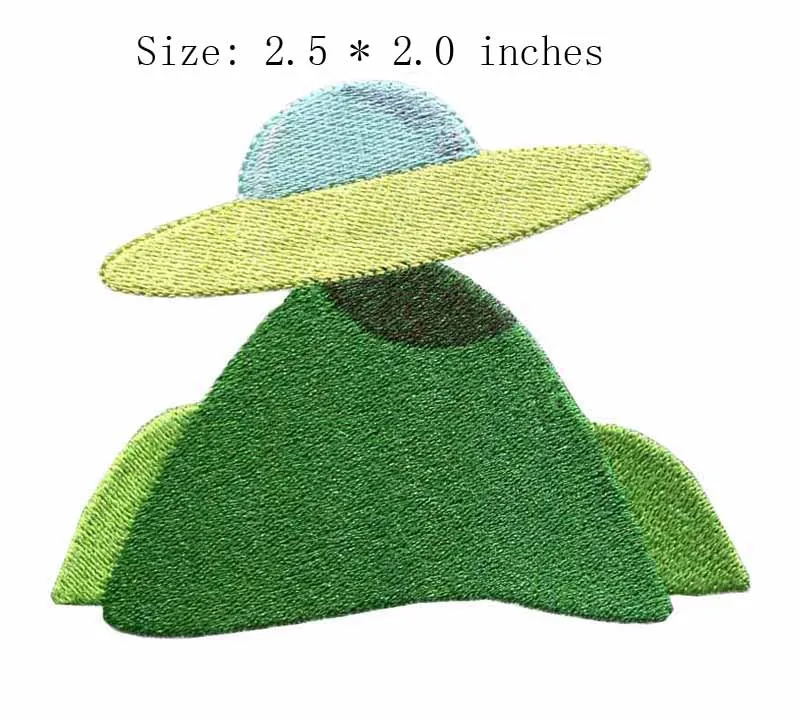 Green cloak embroidery patch 2.5" wide /Green/apparel patch/gluing ...