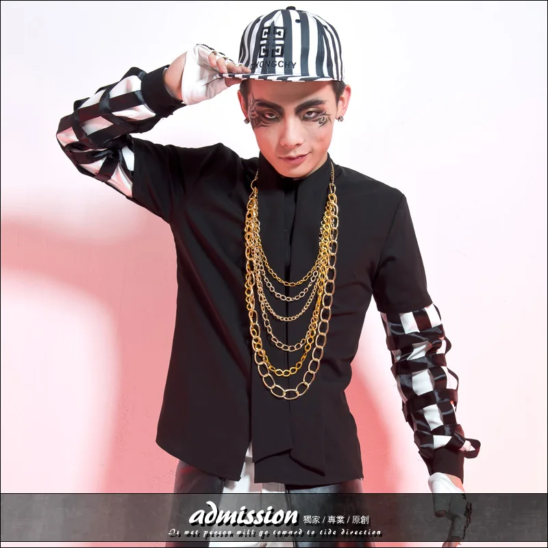 2021-New-Nightclub-Men-Clothing-Fashion-Tide-Shirt-Male-Personality ...