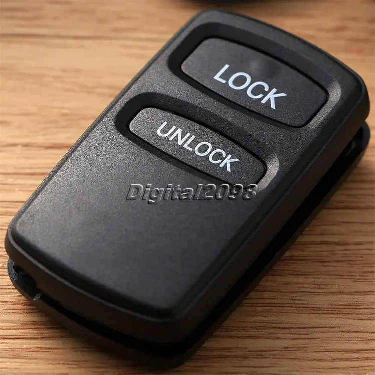 Yetaha 2 Button Keyless Remote Auto Car Key Shell Cover Key Fob Clicker ...