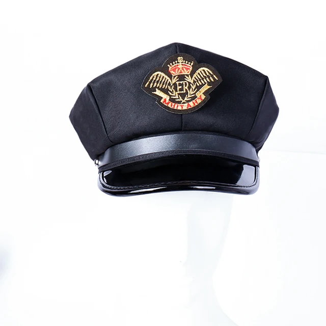 Fashion Military Cap Hat Octagonal Flat Top Army Cap Men Women Captain ...