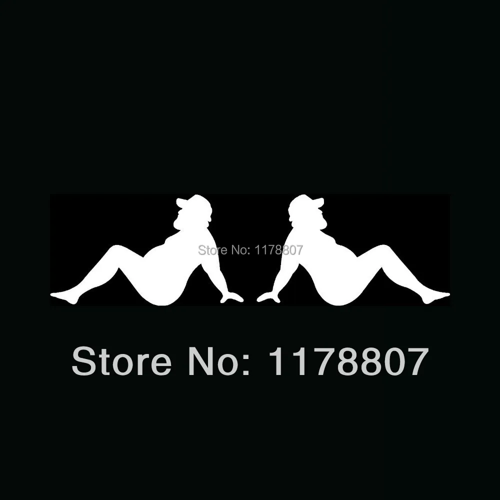 Wholesale 2x Fat Mudflap Men Mud Flap Sticker Funny Trucker Vinyl For