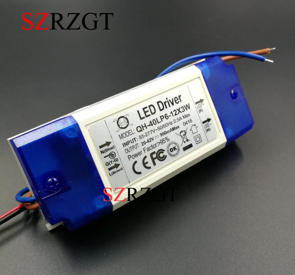 3pcs 6 12x3W 950mA LED Driver 20W 30W 40W DC20 42V High Power LED Powr ...