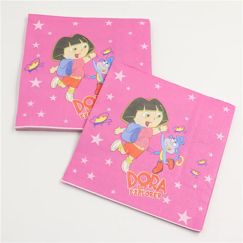Lovely-Dora-Girl-Paper-Napkin-Birthday-Party-Tissues-girl-Kids-favors ...