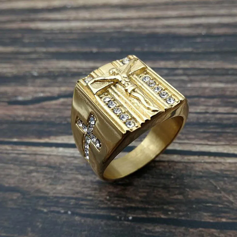 Stainless Steel Christian Rings | Stainless Steel Rings Women - Cross ...