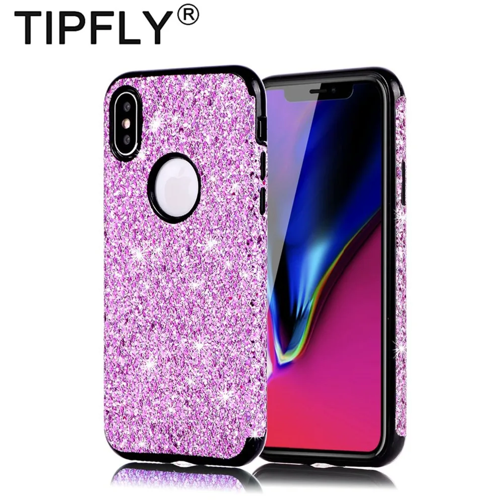 TIPFLY For Apple iPhone X Smart Phone Back Cover Luxury Jewelled ...