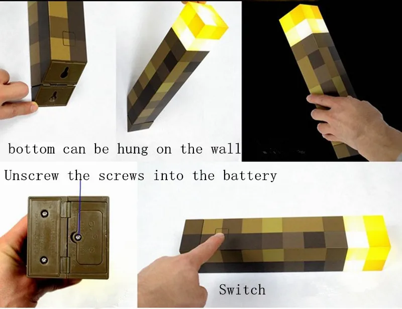 Light Up Minecraft toysTorch 28CM LED Minecraft Light Up Torch Hand ...