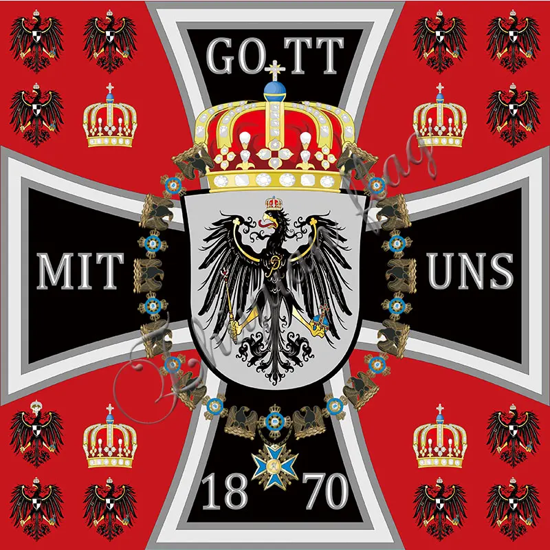 Custom 5'x5' Flag of German Cross Eagle with any sport team banner flag ...