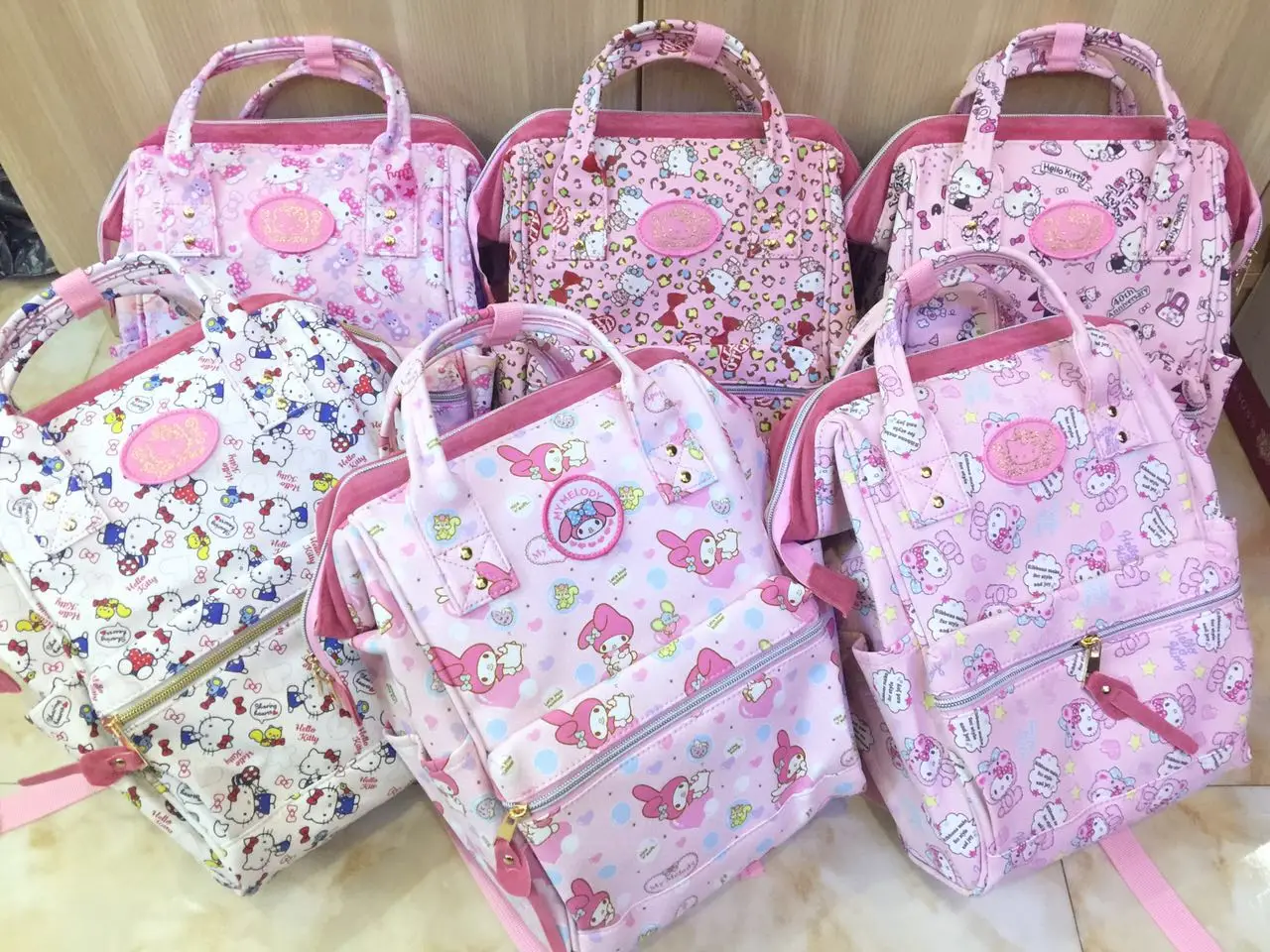 Cartoon Hello Kitty My Melody Printed Travel Bag - KawaiiMerch.com