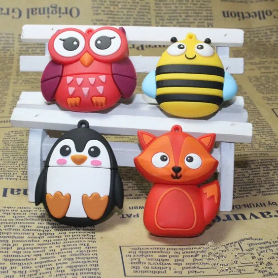 USB-stick-Animals-Usb-flash-drive-8GB16GB-cute-owl-penguin-bee-fox ...