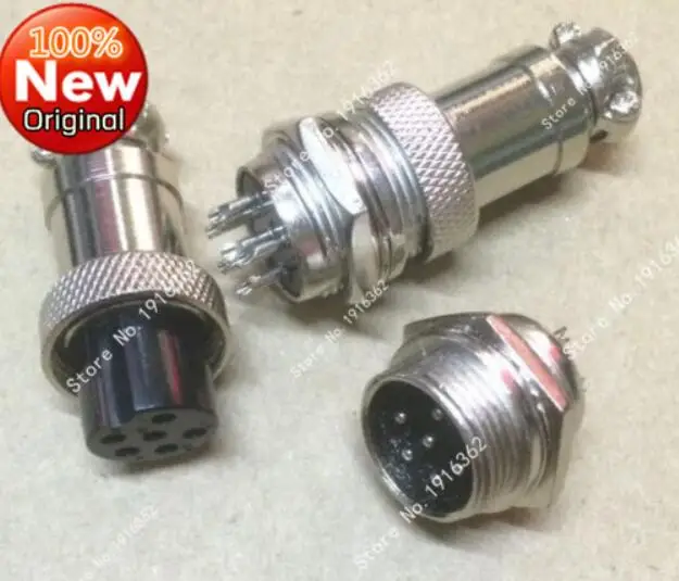 10Pair-Lot-GX16-6-GX16-6Pin-16MM-Male-Female-Wire-Panel-Connector ...