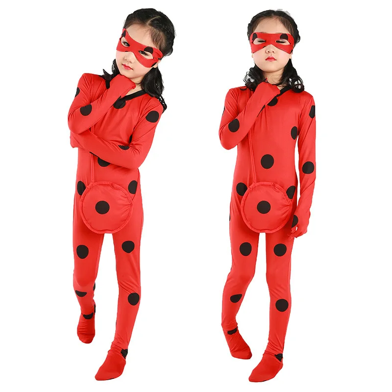 Lady bug Cosplay Costume for Adult Kids Fantasia Halloween Party Full ...