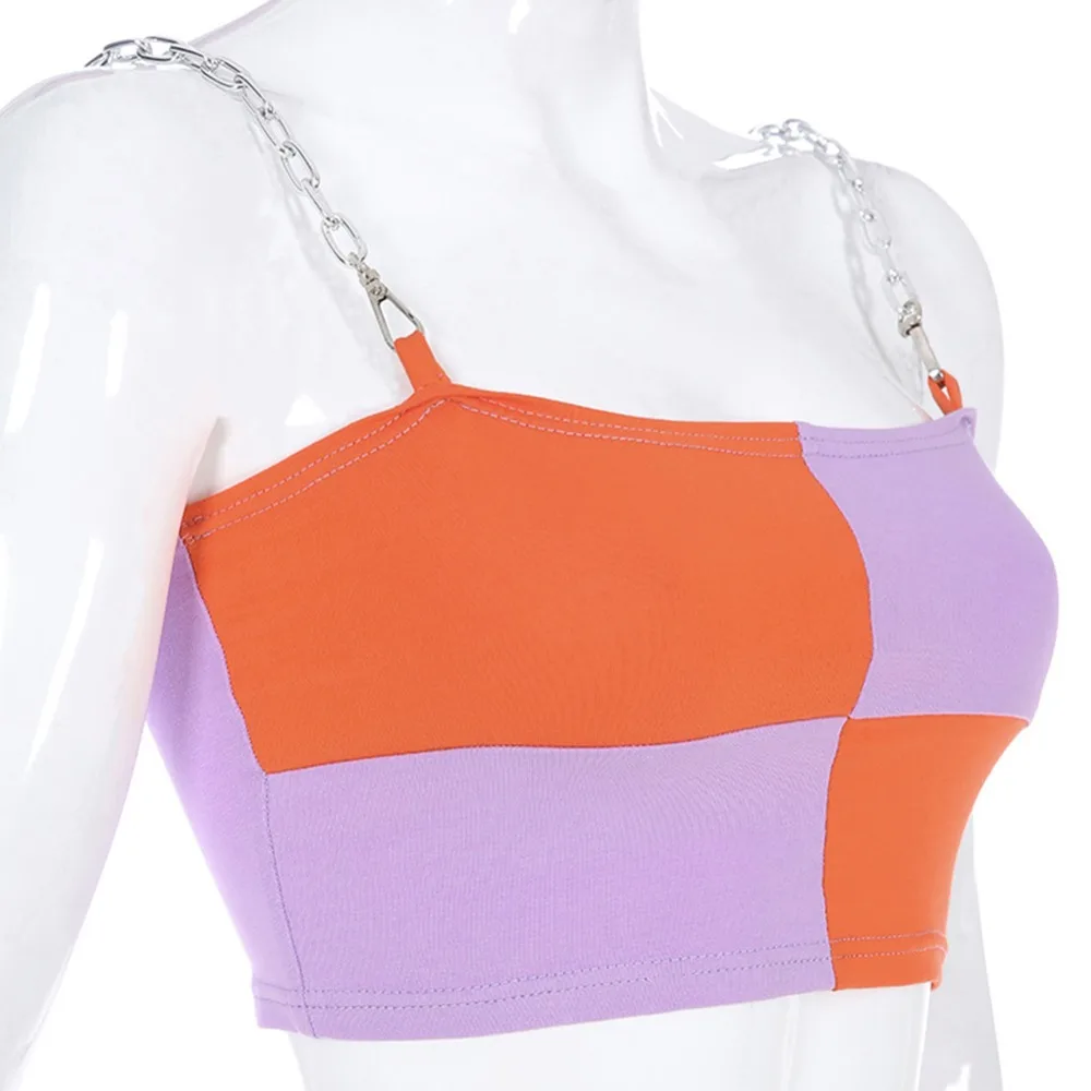 FREE SHIPPING Cotton Chain Strap Summer Crop Top JKP3111 - Allkpop Shop