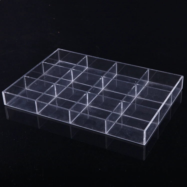 Acrylic 12 Grids Display Tray Storage Case For Small Objects Holder ...