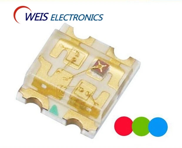 무료 배송 100 개 0603 (1616) RGB 삼색 레드 그린 블루 0606 표면 마운트 칩 SMD SMT 공통 양극 발광 ...