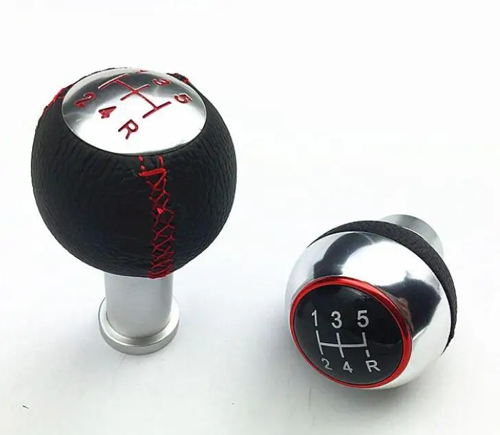5 Speed Jdm Leather Momo Gear Shift Knob/ Black Universal Manual Gear ...