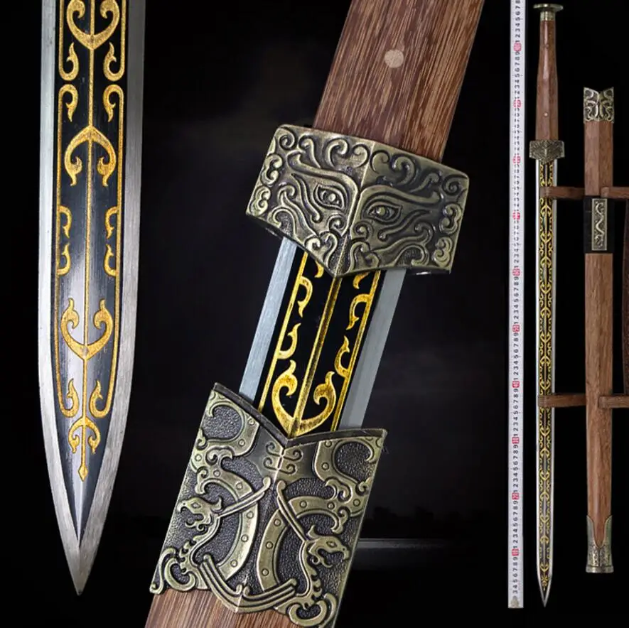 High Quality Chinese Han Jian Sharp Sword High Manganese Steel Blade ...