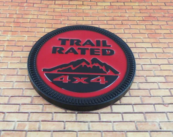Auto car Black Red TRAIL RATED 4x4 for Wrangler Emblem Badge Sticker ...