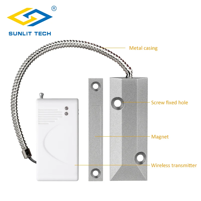 Wireless Magnetometer Roller Shutters 433MHz Magnetic Contact Sensor ...