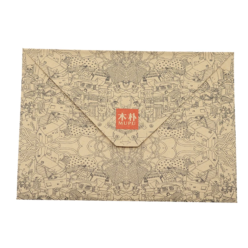 10 Pieces / Batch Retro Kraft Paper Printing Envelopes Business Card ...