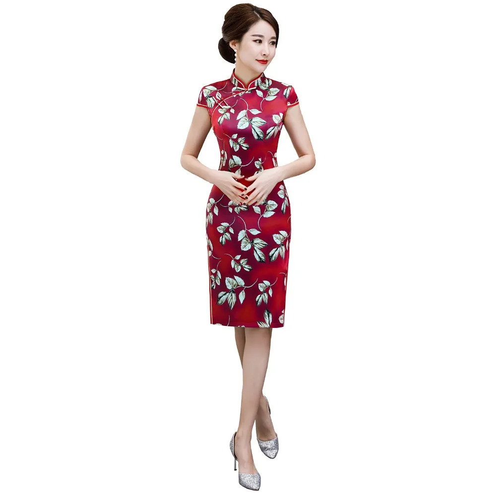 Shanghai Story Faux Silk Qipao Chinese Traditional Dress Chinese Women shanghai-story-faux-silk-qipao-chinese-traditional-dress-chinese-women