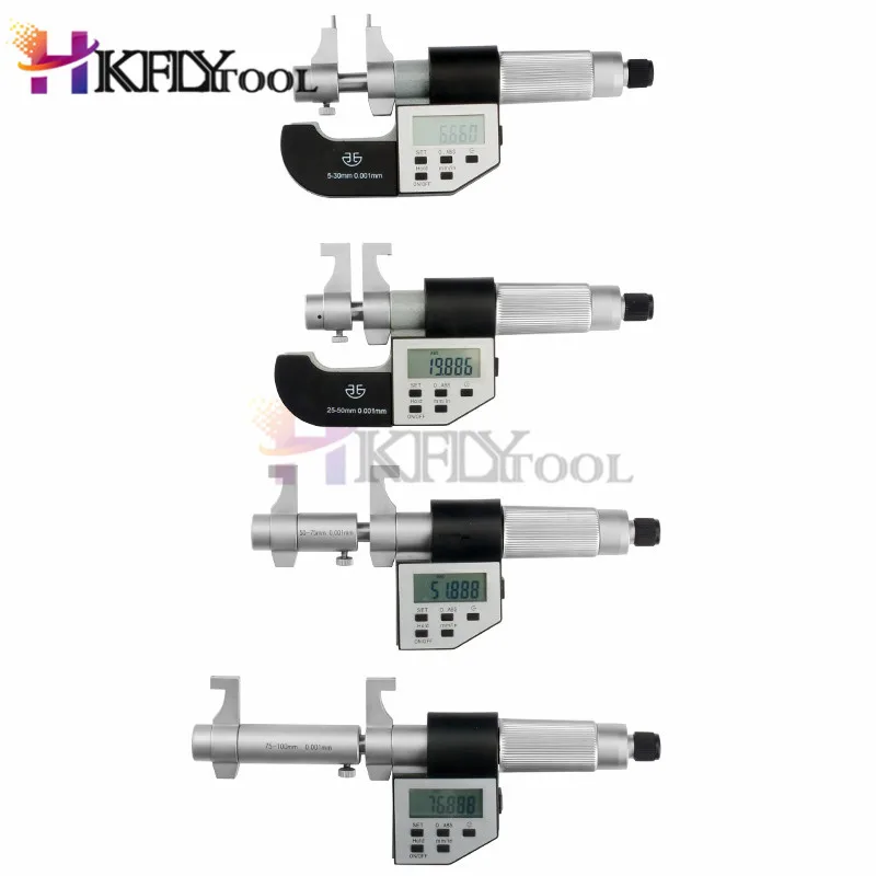 Electronic digital inside micrometer caliper gauge 5-30mm/25-50mm/50 ...