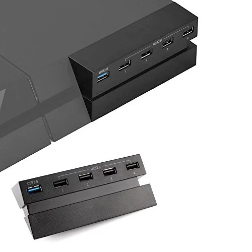 5 USB Port Hub for PS4, High Speed Charger Controller Splitter ...