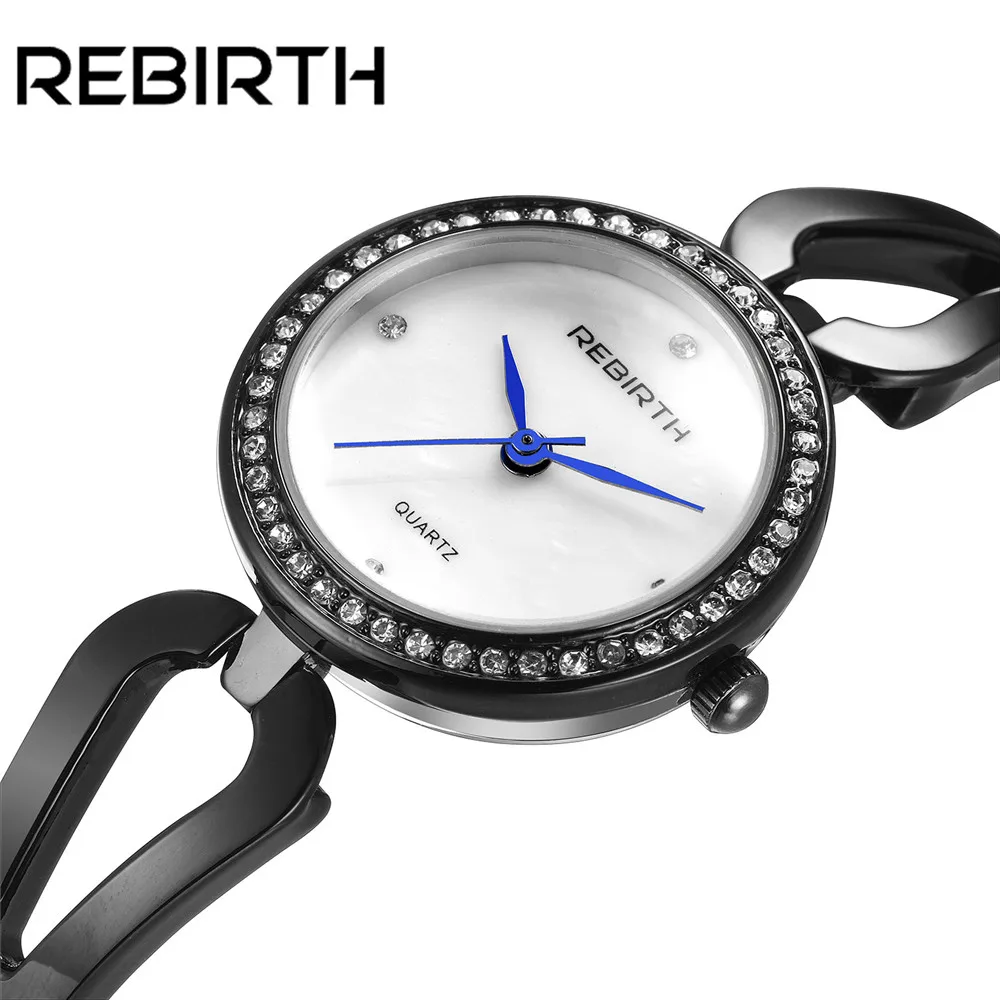 REBIRTH Top Luxury Fashion Watch Women Diamond Bracelet Stainless Steel ...