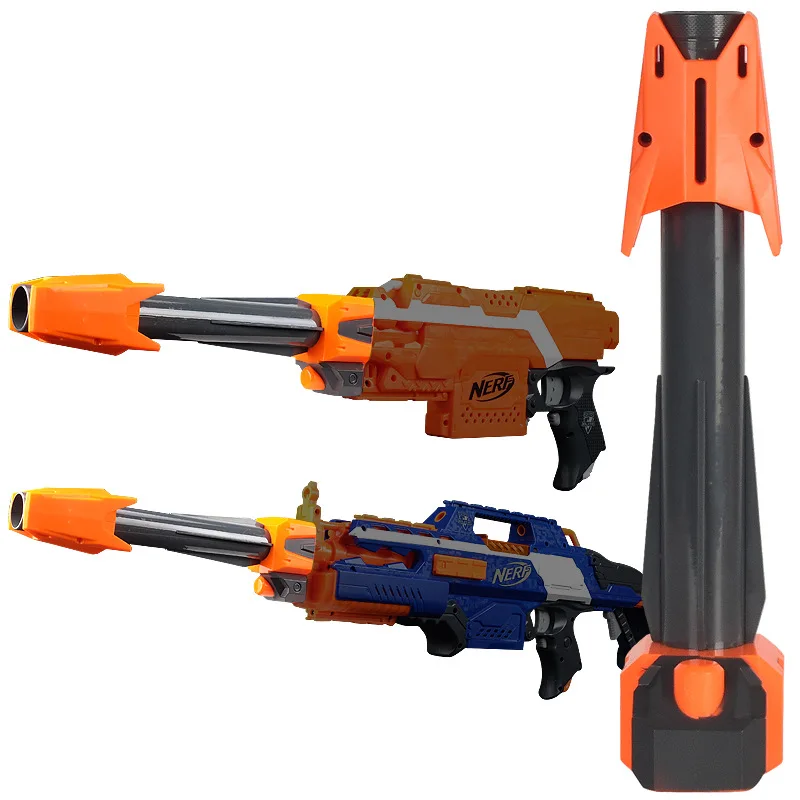 Nerf Elite 시리즈용 전면 튜브 장식, Nerf 장난감 총 개조 부품, 오렌지 그레이, 1 개|완구용 총 ...