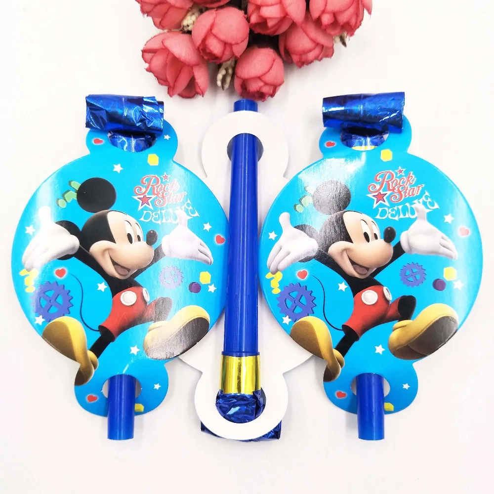 6pcs/set Mickey mouse blowout Cartoon Theme Party Noise Maker Baby ...